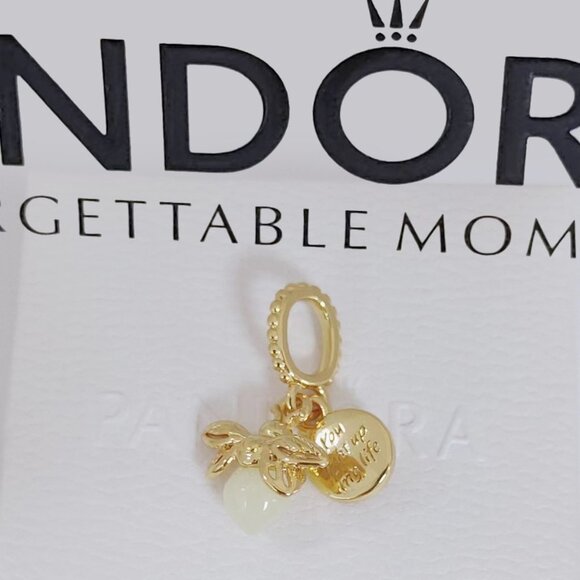 Pandora | Jewelry | Pandora Glowinthedark Firefly Dangle Charm Gold ...